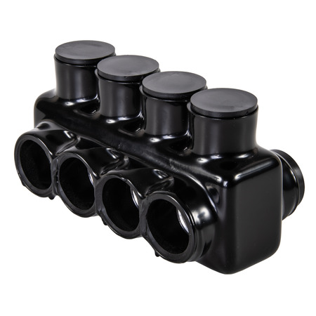 8-Port Black Multi-Tap Pre-Insulated Connector, 500 MCM - 4 AWG - NSI ...